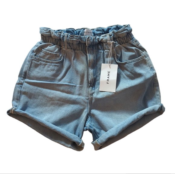 Frame Denim | Shorts | Frame Womens Elastic Waist Denim Short | Poshmark